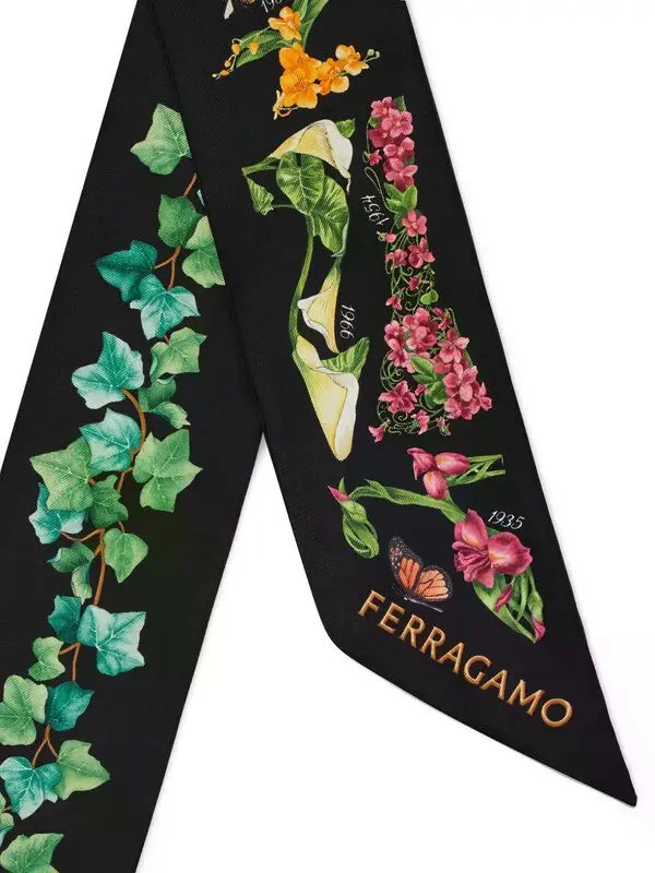 FERRAGAMO Eden Shoes Floral-print Bandeau