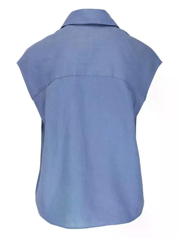 Vince Sleeveless Linen Shirt