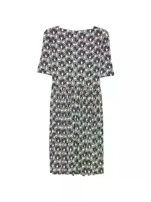 Prada Floral Print Gathered Dress