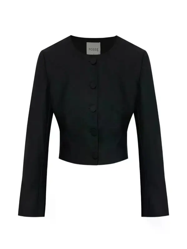 Posse Elspeth Cropped Wool Jacket - Black