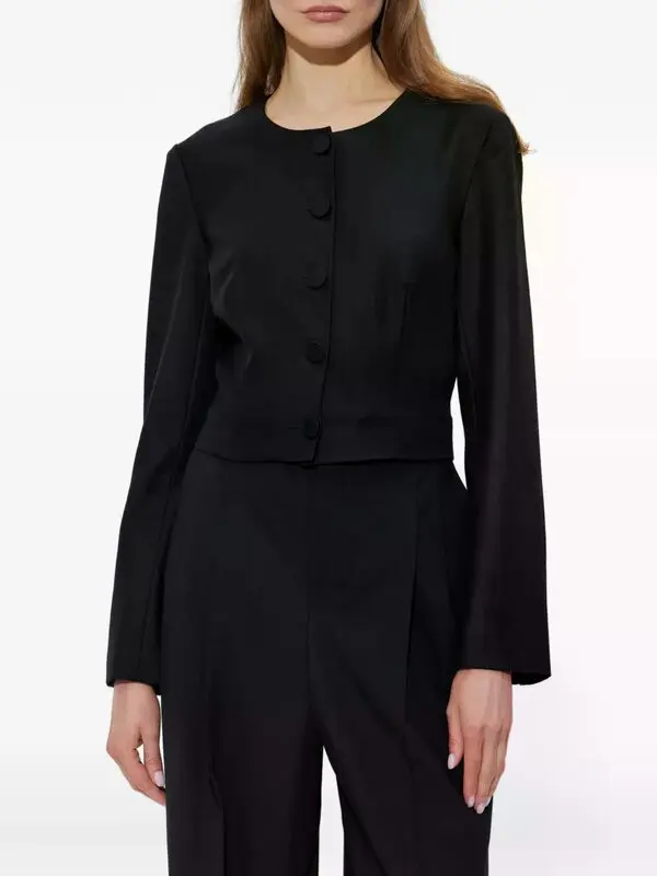 Posse Elspeth Cropped Wool Jacket - Black