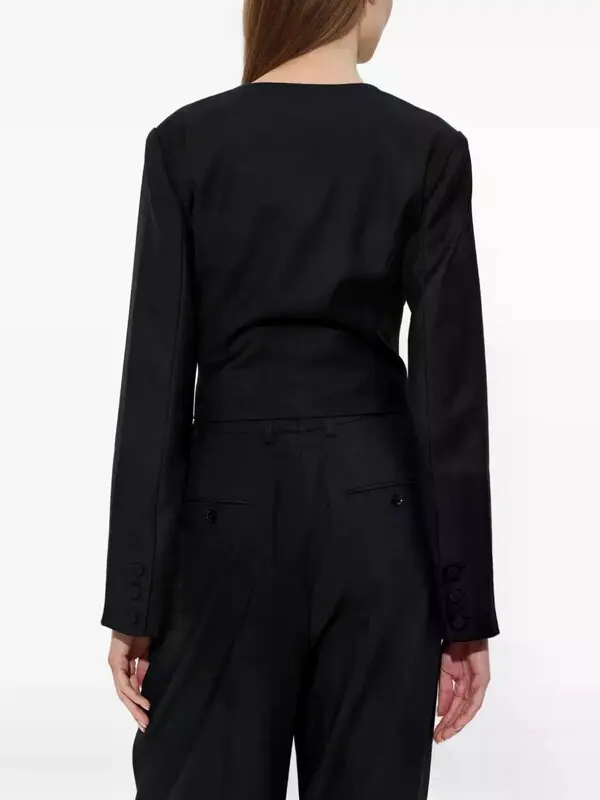 Posse Elspeth Cropped Wool Jacket - Black