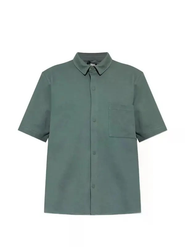 Hanro Short-sleeve Chest-pocket Shirt - Green