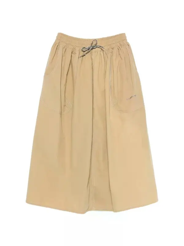 AND WANDER Cordura Drawstring Midi Skirt - Neutrals