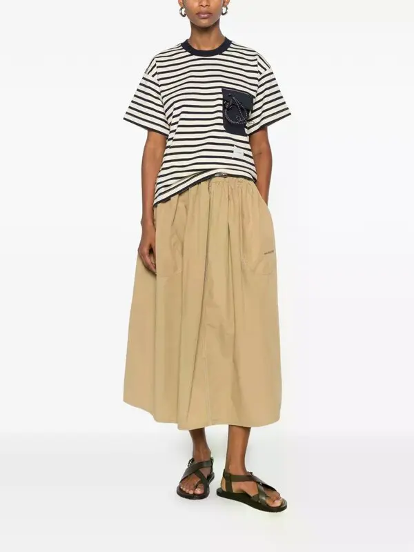 AND WANDER Cordura Drawstring Midi Skirt