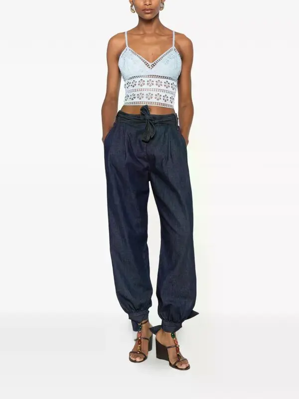 Charo Ruiz Ibiza Melie Guipure-lace Top - Blue