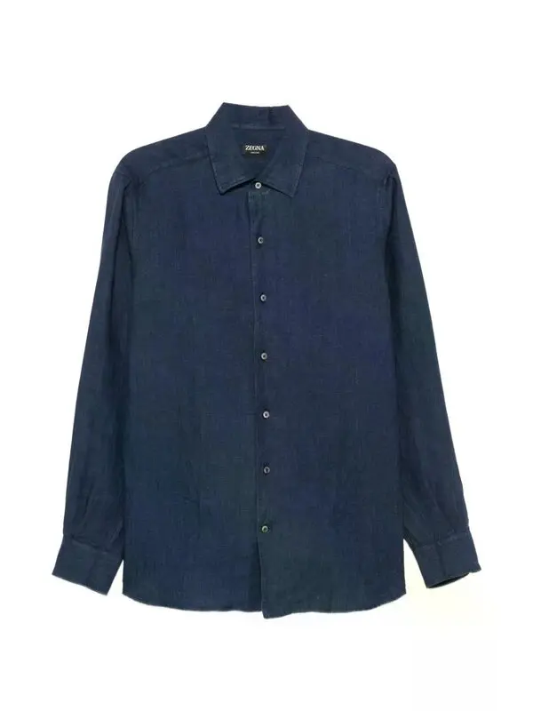 Zegna Long-sleeve Linen Shirt