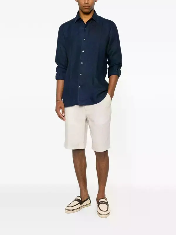 Zegna Long-sleeve Linen Shirt