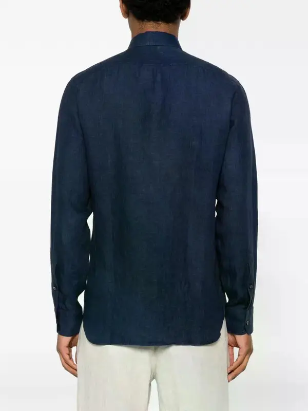 Zegna Long-sleeve Linen Shirt