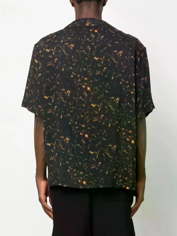 Rhude Abstract-print Logo-embroidered Shirt