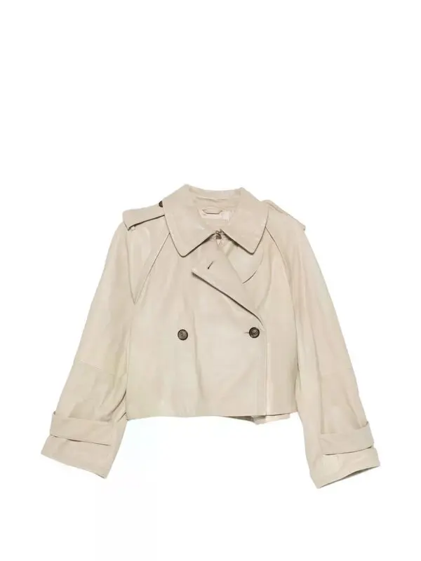 Giorgio Armani Double-breasted Leather Jacket
