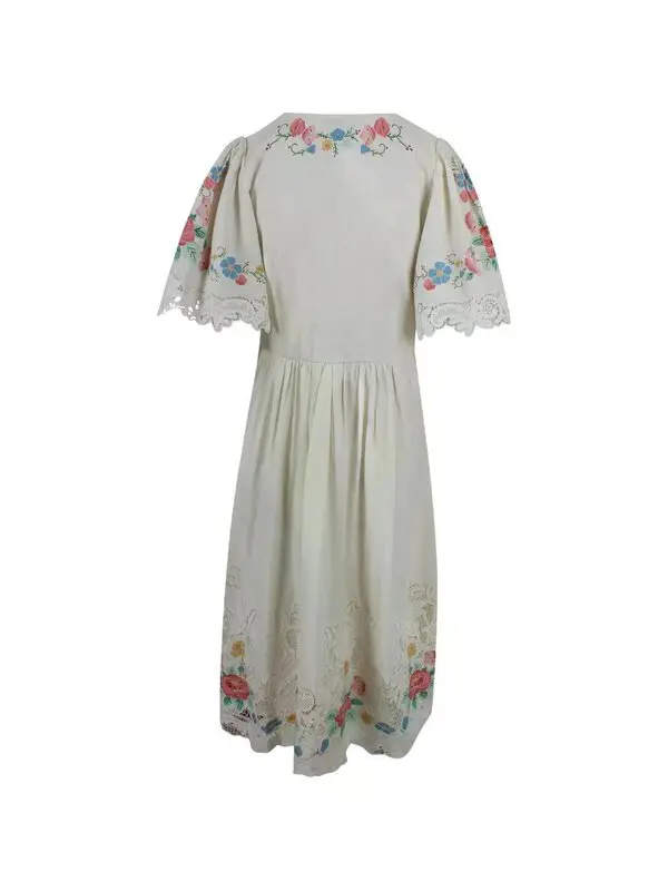 Sea Astrid Floral-embroidered Midi Dress