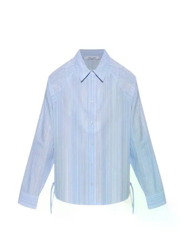 SAMSOE SAMSOE Sarita Striped Drawstring-hem Shirt - Blue