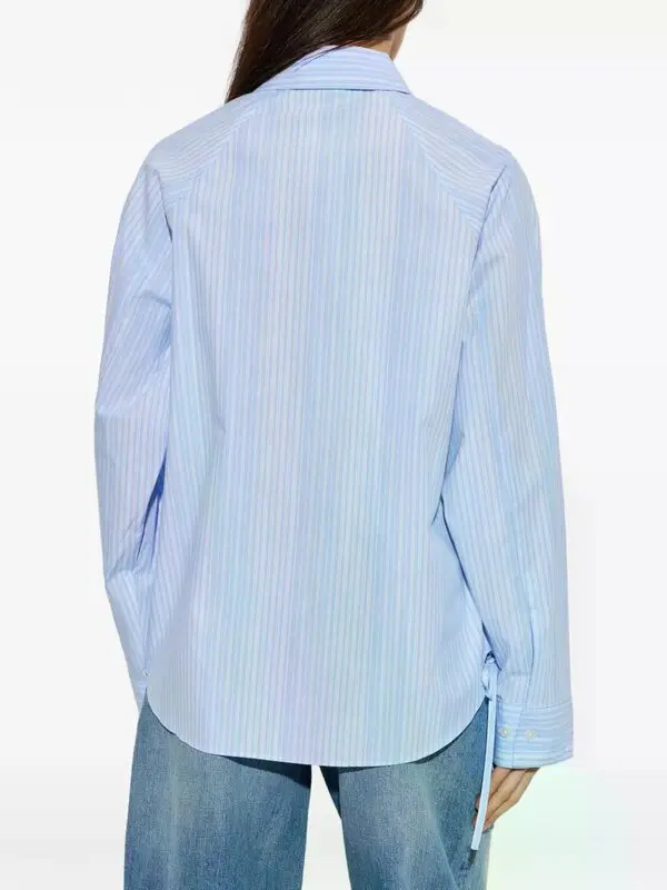 SAMSOE SAMSOE Sarita Striped Drawstring-hem Shirt