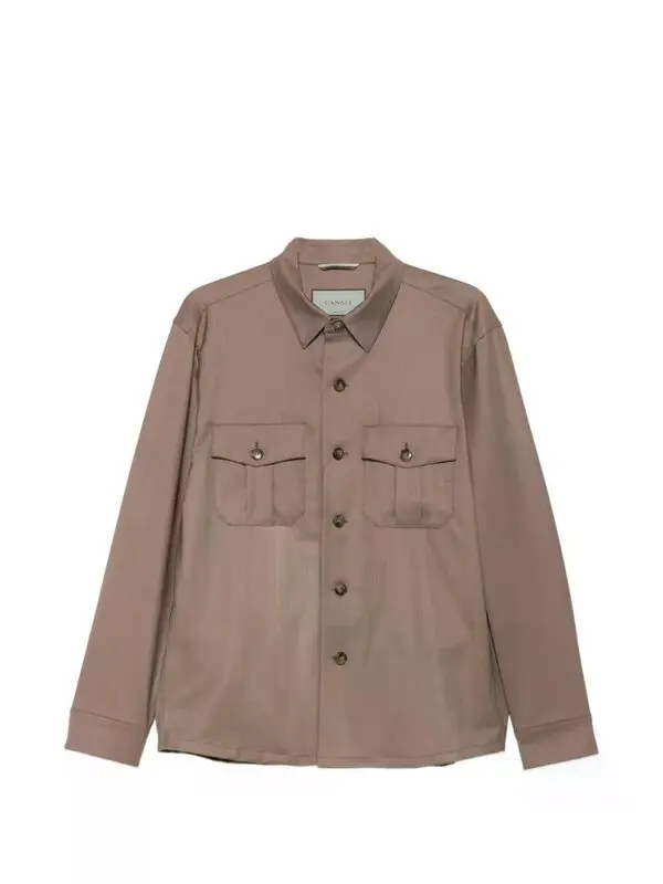 Canali Button-up Chest-pocket Shirt Jacket