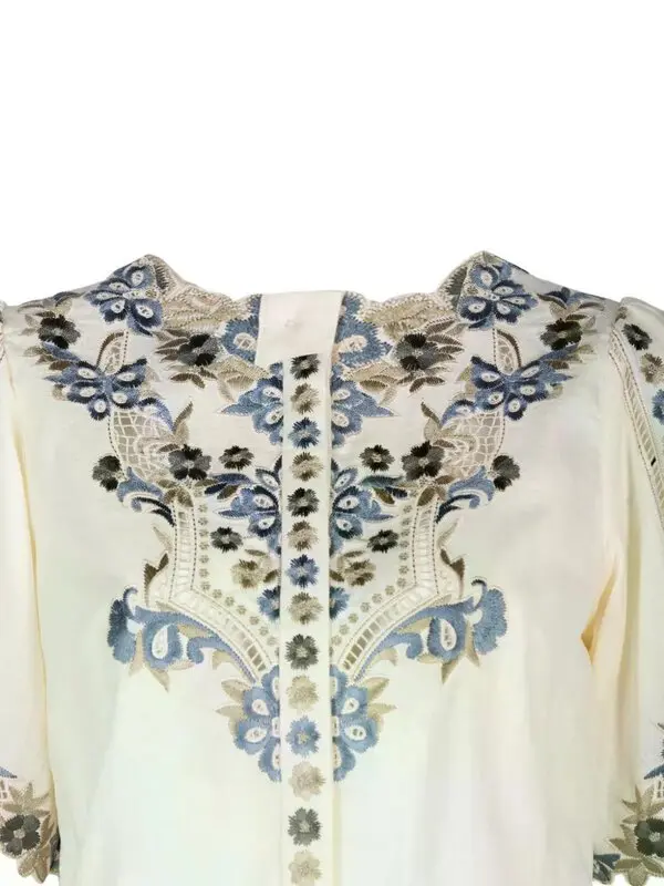 CHRISTY LYNN Brynn Floral-embroidered Shirt