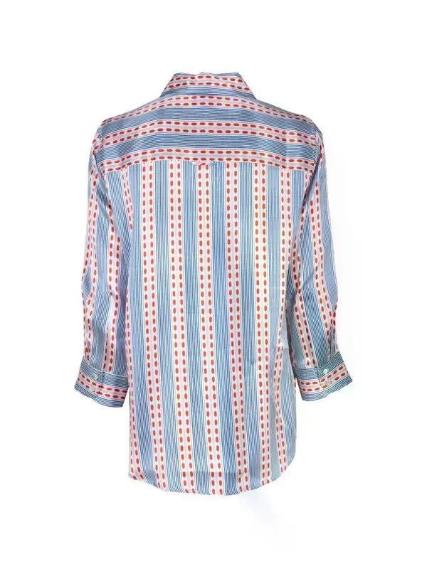 L'Agence Danie" Silk Striped Blouse