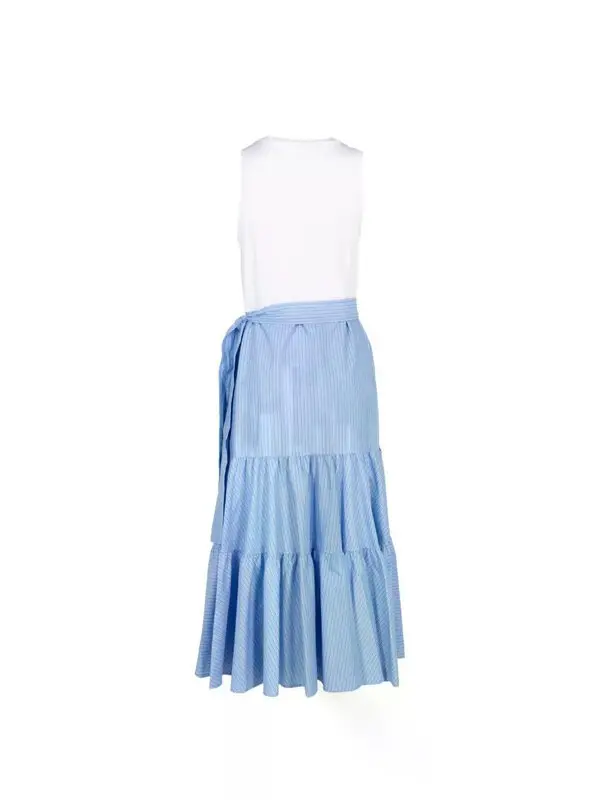 Cinq À Sept Jessie Striped Ruffled Midi Dress