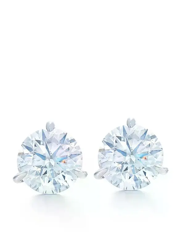 Kwiat Platinum Round Diamond Stud Earrings