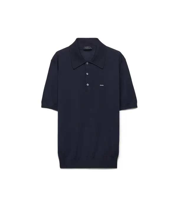Prada Superfine Wool Polo Shirt - Blue