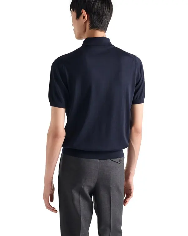 Prada Superfine Wool Polo Shirt - Blue