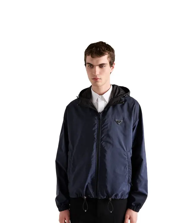Prada Re-nylon Hooded Jacket - Black