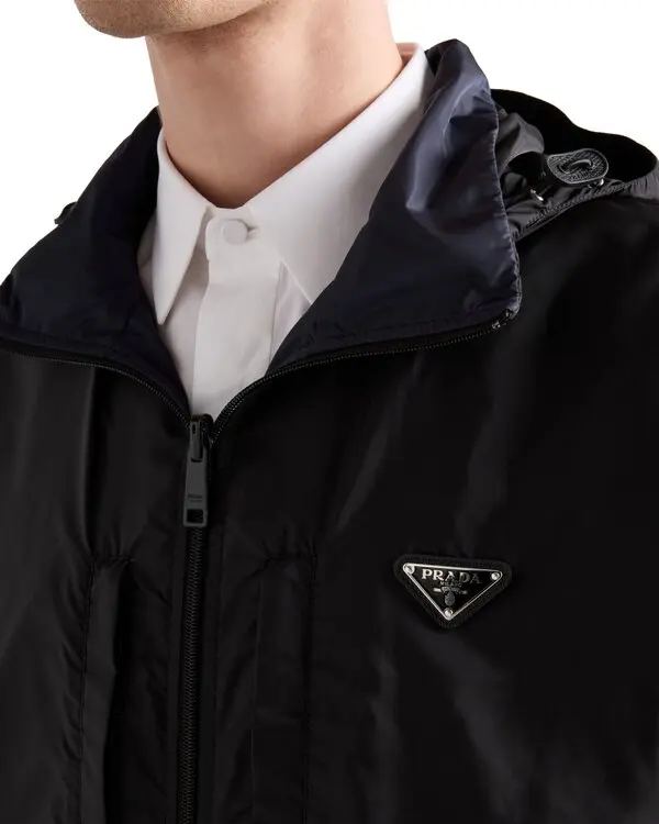 Prada Re-nylon Hooded Jacket - Black