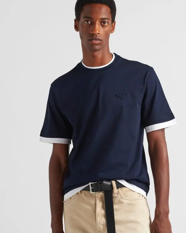 Prada Cotton T-shirt - Blue