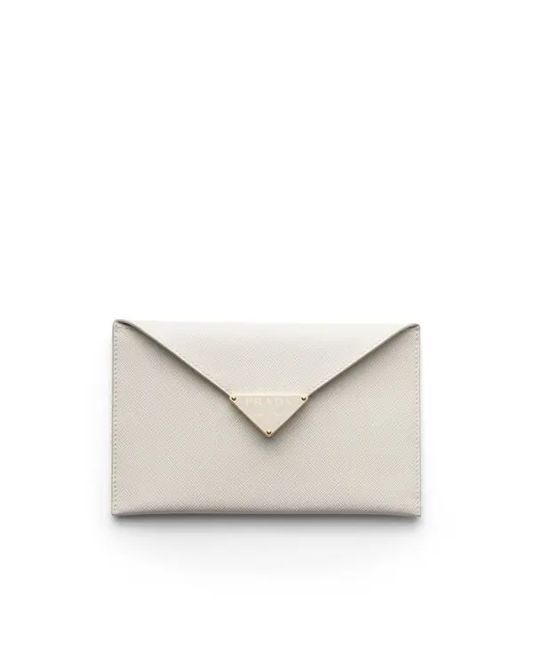 Prada Saffiano Leather Envelope Clutch