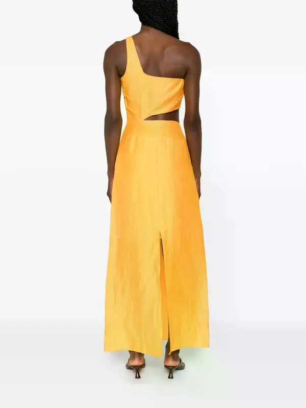 Maje One-shoulder Midi Dress With Crystal Embellishment