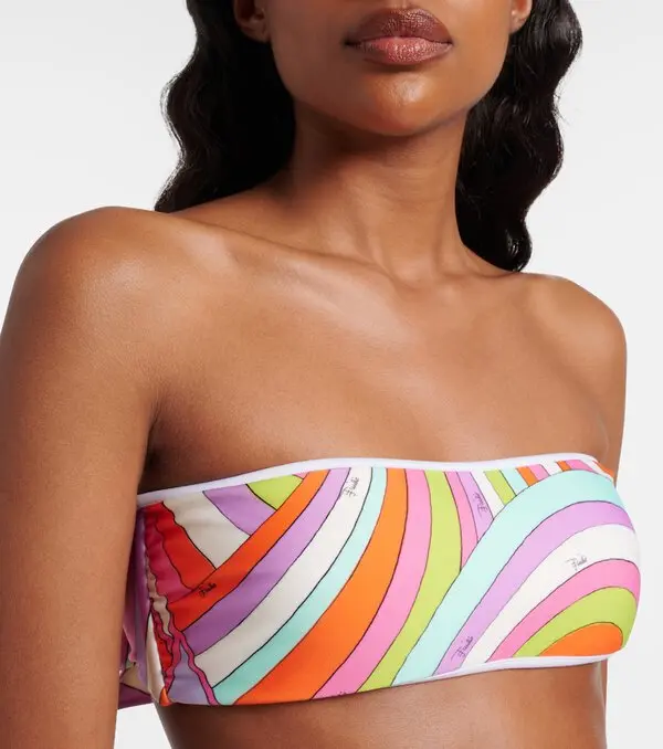 Emilio Pucci Iride Bandeau Bikini Top - Multicoloured