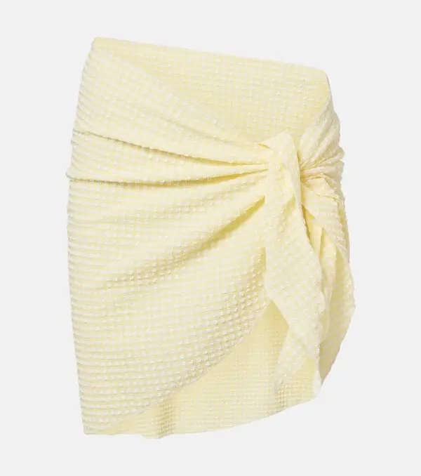 MONTCE Draped Beach Cover-up - Yellow