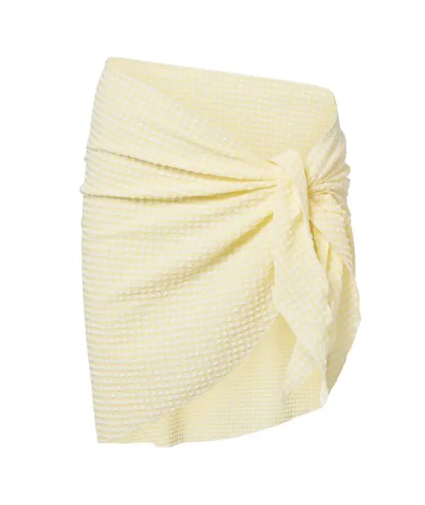 MONTCE Draped Beach Cover-up - Yellow