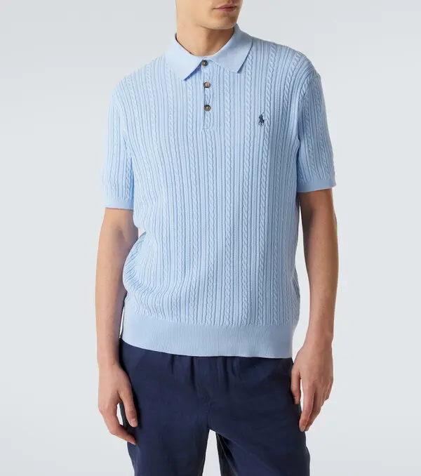 Polo Ralph Lauren Cable-knit Cotton Polo Sweater