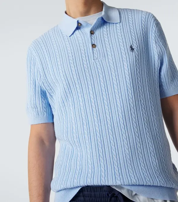 Polo Ralph Lauren Cable-knit Cotton Polo Sweater