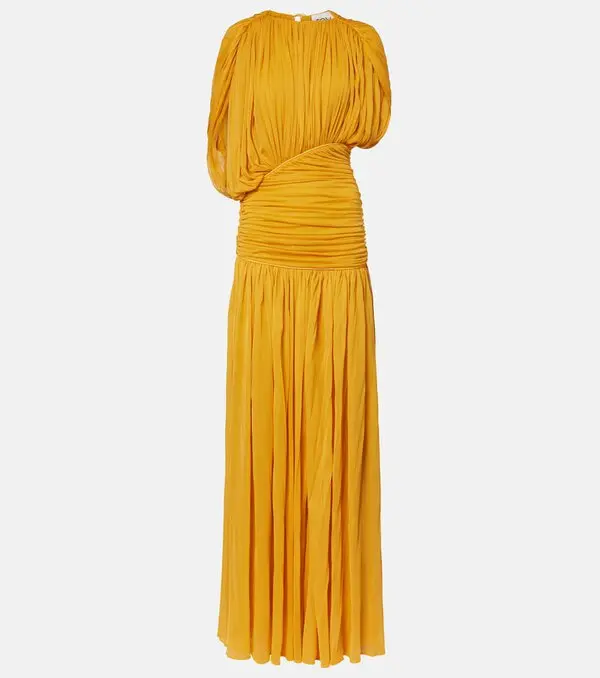 Tove Gai Draped Jersey Gown - Yellow