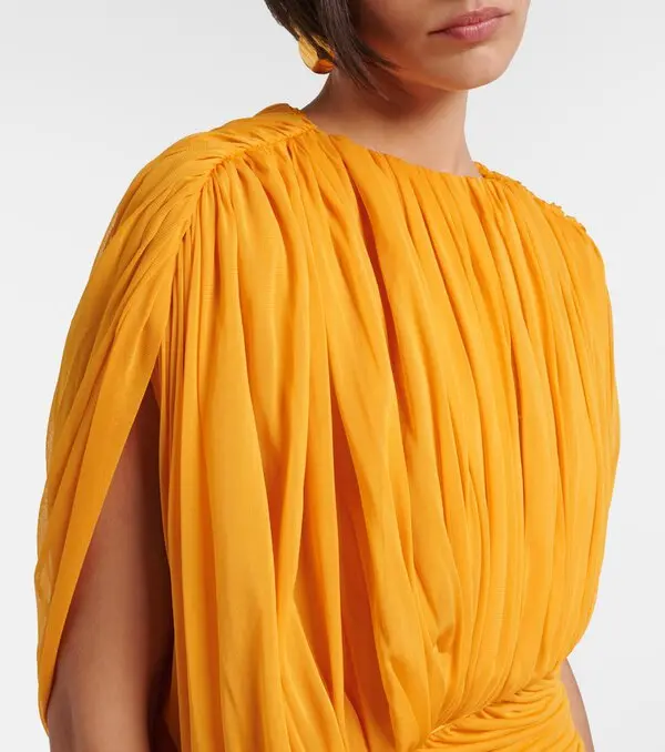 Tove Gai Draped Jersey Gown Golden - Yellow