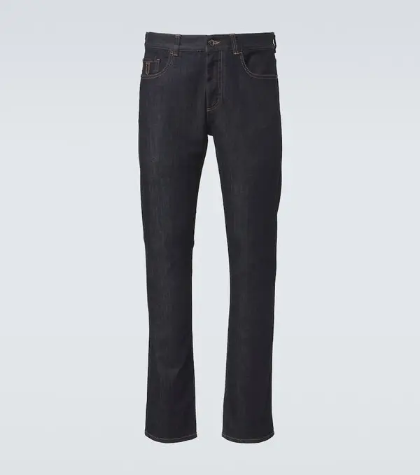 Canali Slim Fit Jeans - Blue