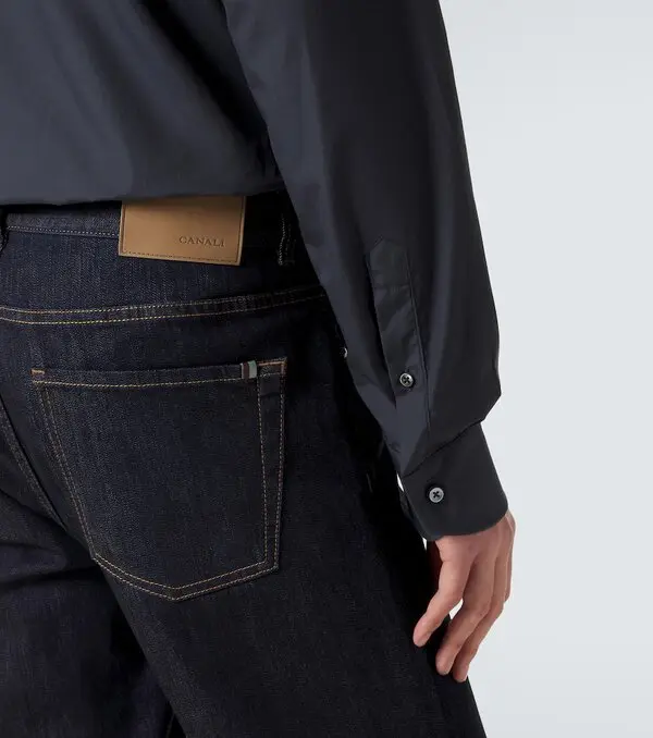 Canali Slim Fit Jeans - Blue