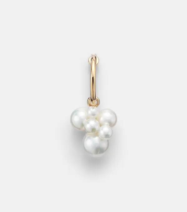 Sophie Bille Brahe Botticelli Single Earring With Pearls In 14kt Yellow - Gold