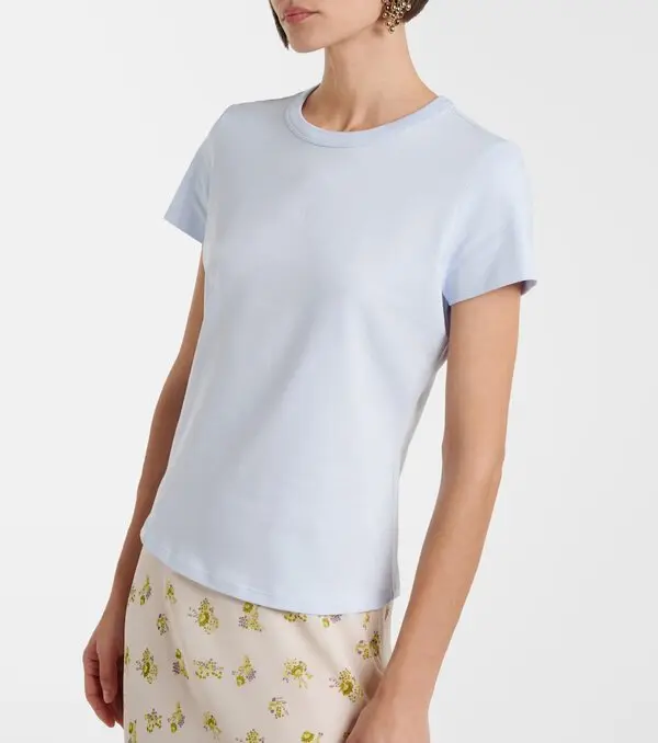 Dorothee Schumacher Cotton-blend Jersey T-shirt - Blue