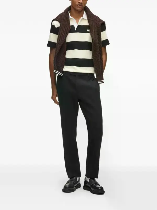 Karl Lagerfeld Striped-pattern Polo Shirt