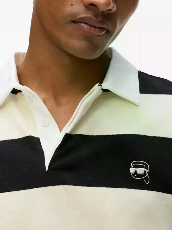 Karl Lagerfeld Striped-pattern Polo Shirt