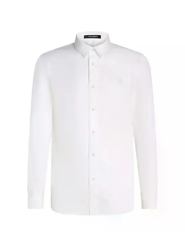 Karl Lagerfeld Embroidered-logo Long-sleeve Shirt