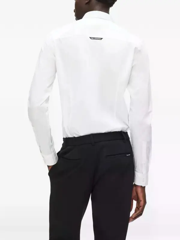 Karl Lagerfeld Embroidered-logo Long-sleeve Shirt