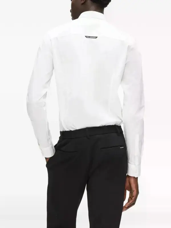 Karl Lagerfeld Embroidered-logo Long-sleeve Shirt