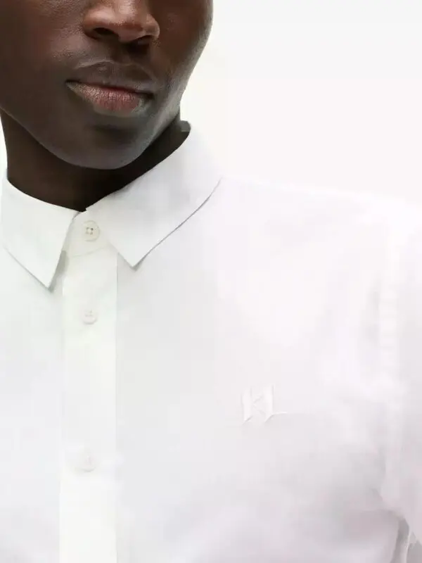 Karl Lagerfeld Embroidered-logo Long-sleeve Shirt