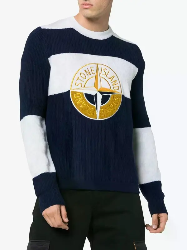 Stone Island Striped Crew Neck Sweater