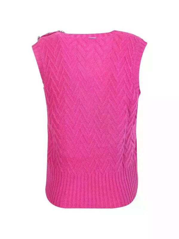 Liu Jo Chevron Knit V-neck Vest