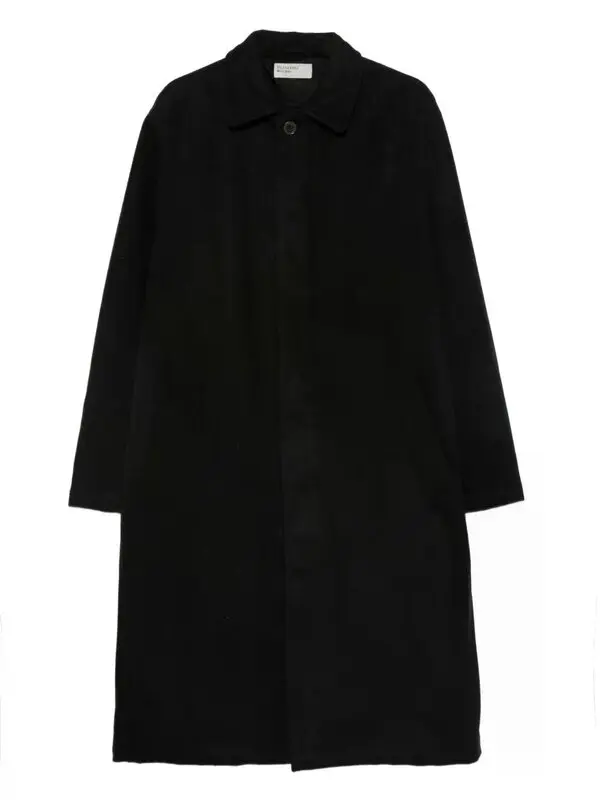Universal Works Raglan Sleeve Buttoned Coat - Black